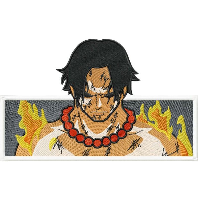 Ace On Fire Embroidery Design 3 Sizes