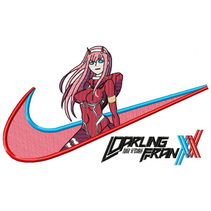 Swoosh X Zero Two Embroidery Design 4 Sizes