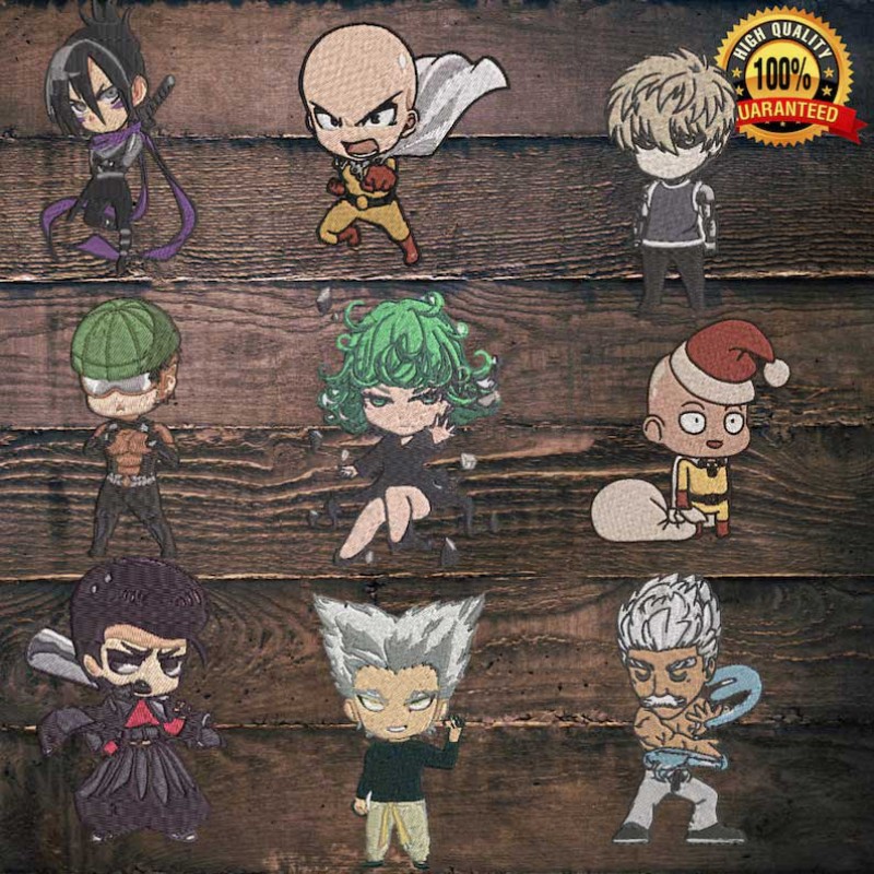 Anime Embroidery Caricature Designs Pack