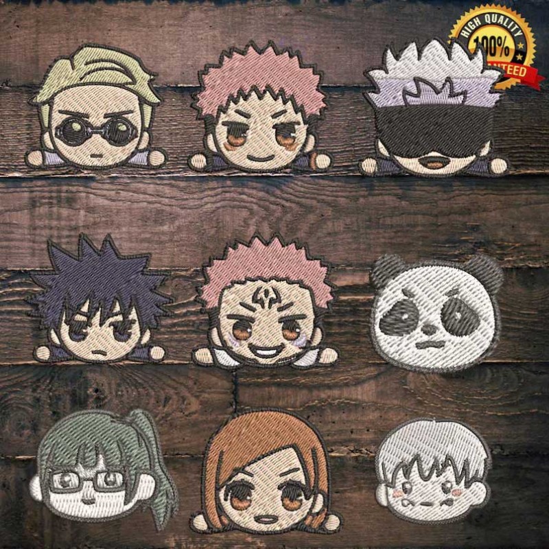 Anime Embroidery Caricature Designs Pack