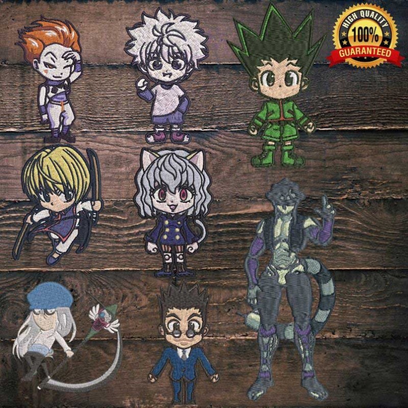 Anime Embroidery Caricature Designs Pack