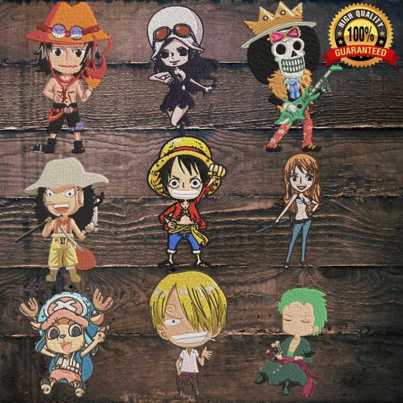 Anime Embroidery Caricature Designs Pack