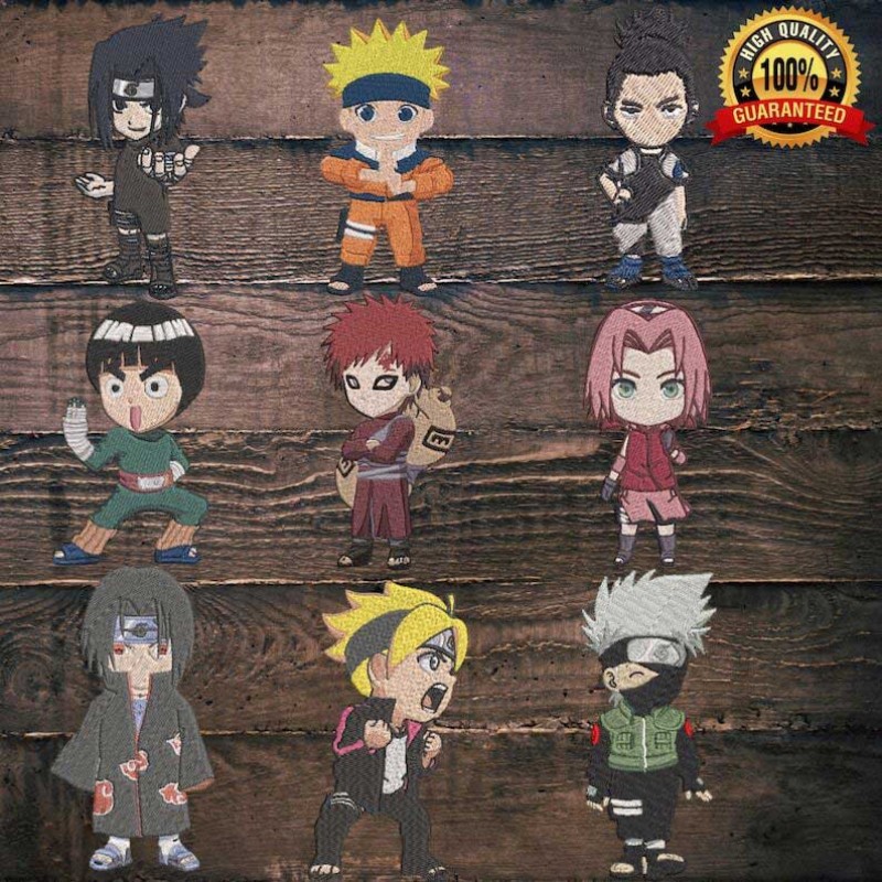 Anime Embroidery Caricature Designs Pack