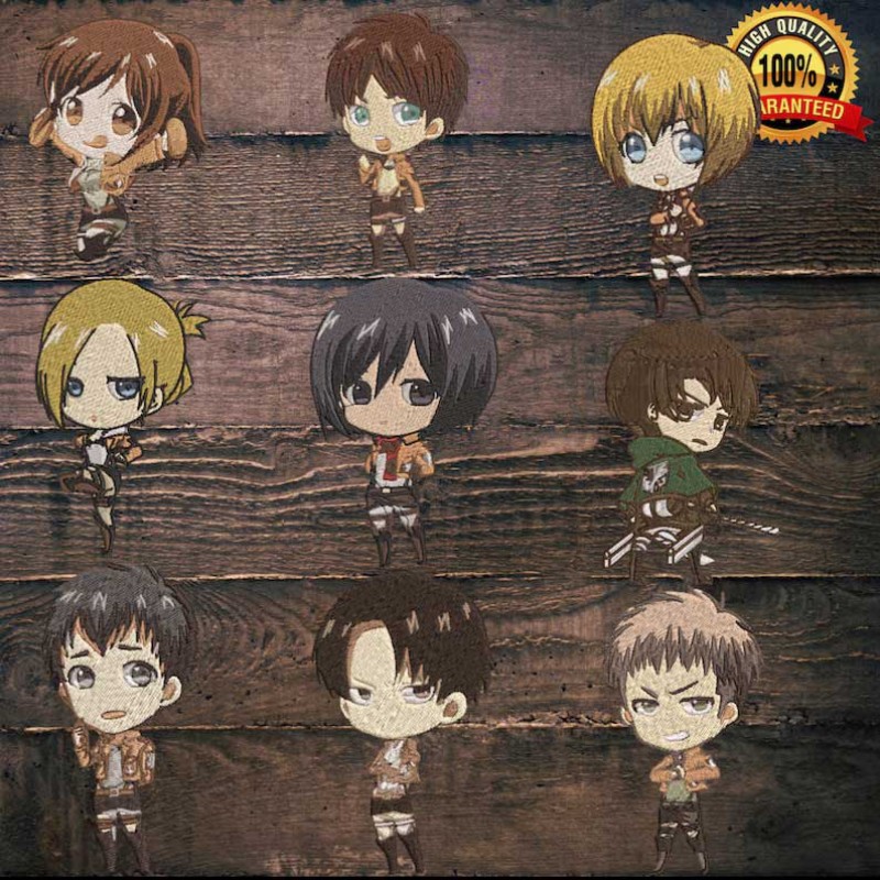 Anime Embroidery Caricature Designs Pack