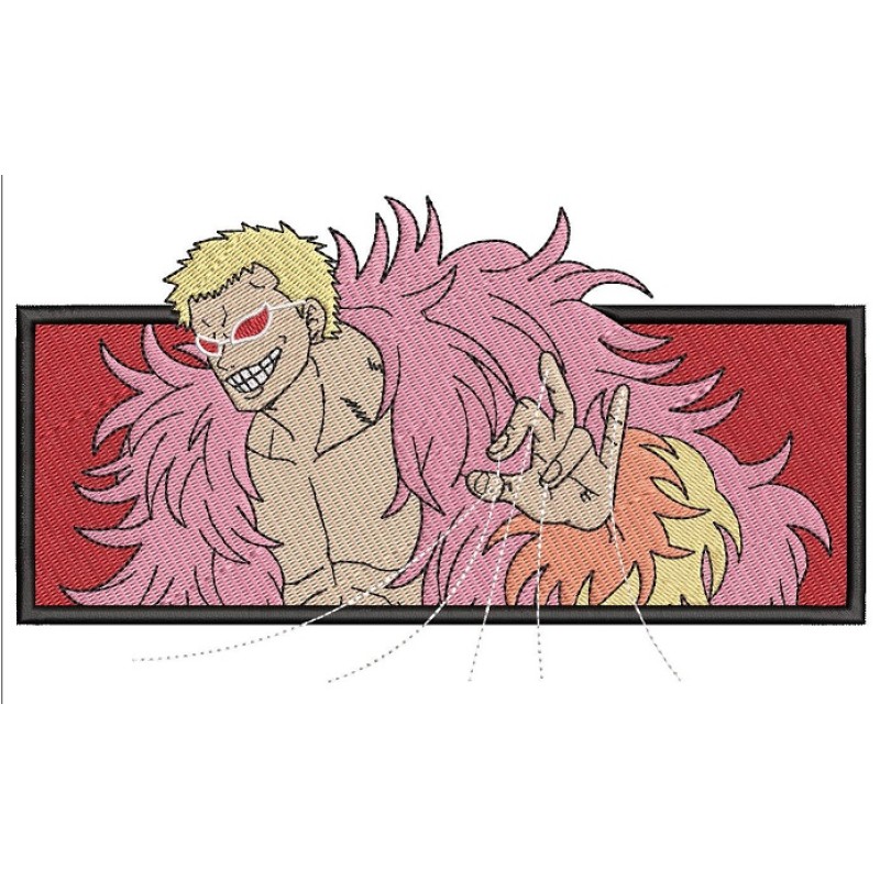 Doflamingo Embroidery Design 3 Sizes