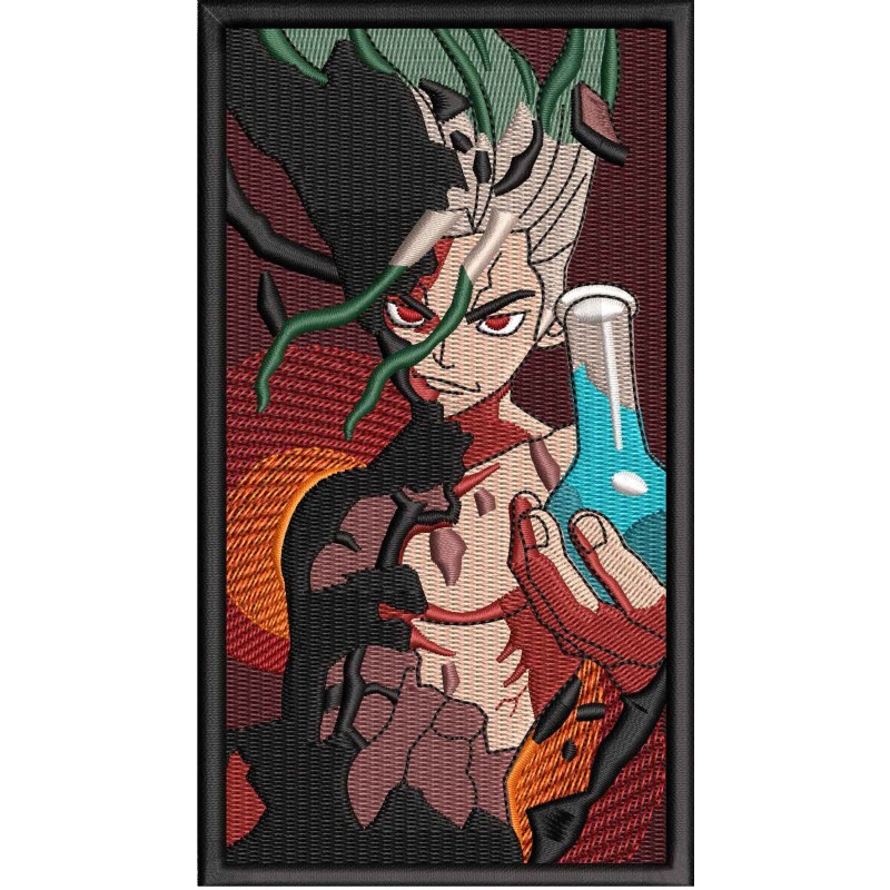 Dr Stone Embroidery Design 4 Sizes