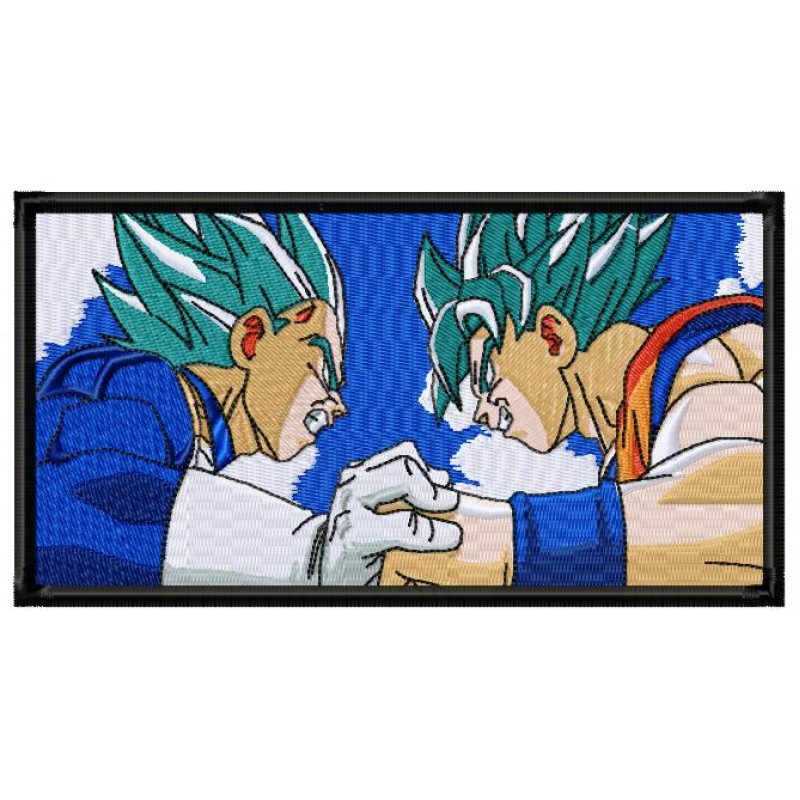 DRAGONBALL Battle Goku Vs Vegeta Embroidery Design 4 Sizes