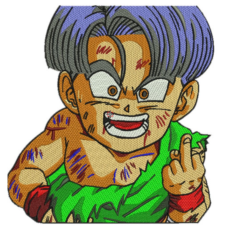 Gohan Super Saiyan Finger Embroidery Design 3 Sizes
