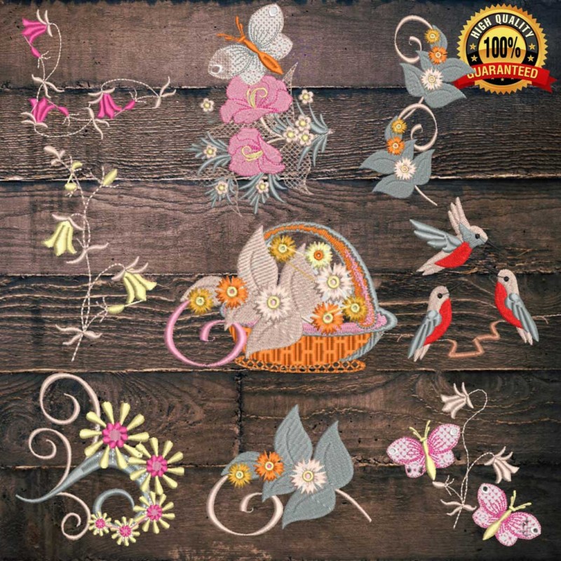 Floral Embroidery Designs Pack