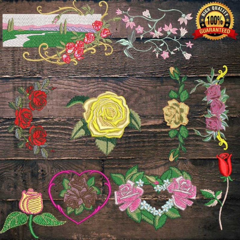Floral Embroidery Designs Pack
