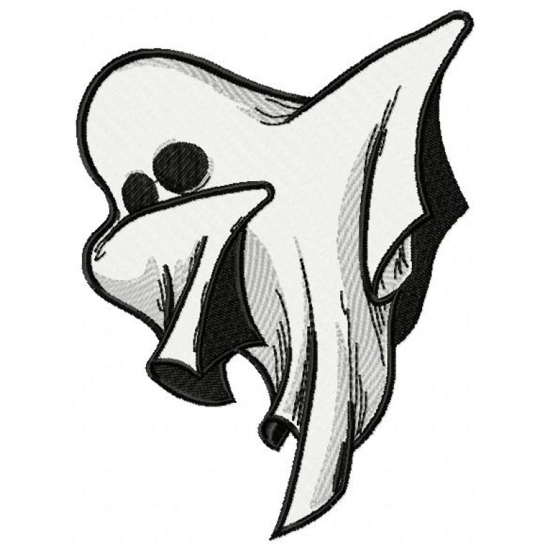 Ghost Flex Halloween Embroidery Design 4 Sizes