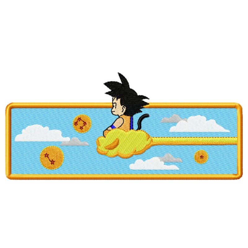 Goku Cloud Flying Nimbus Embroidery Design