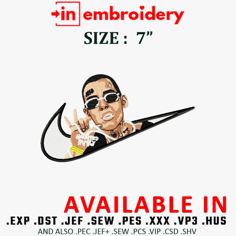 KIZARU Hanted Family SWOOSH Embroidery Design