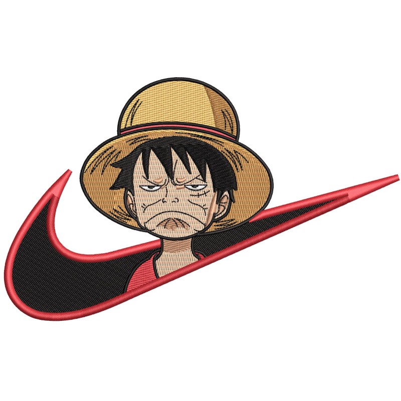 Swoosh x Crazy Face LUFFY Embroidery Design 4 Sizes