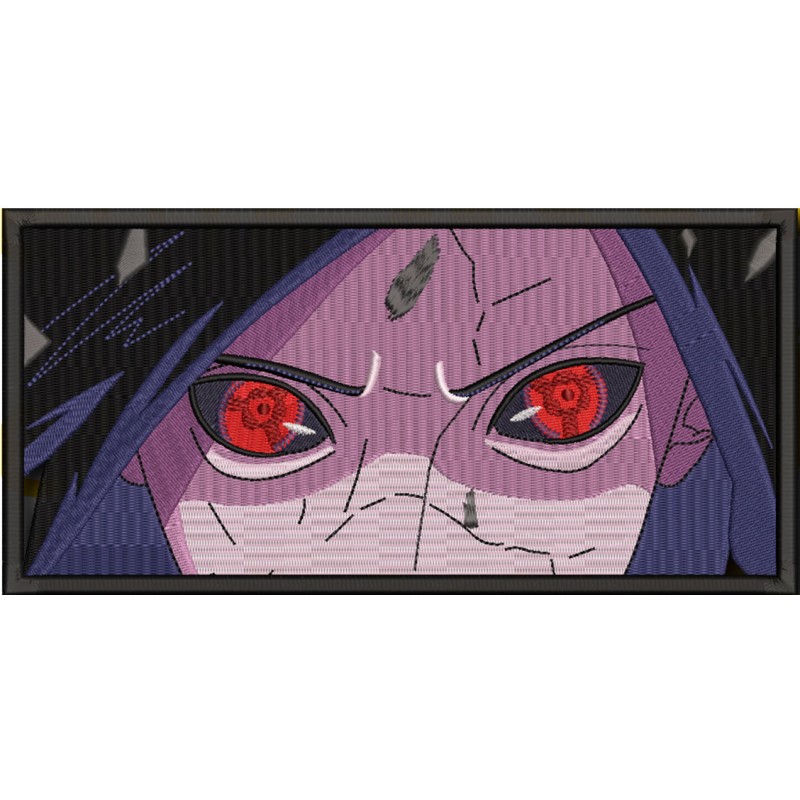 Madara Red Eyes Embroidery Design 4 Sizes