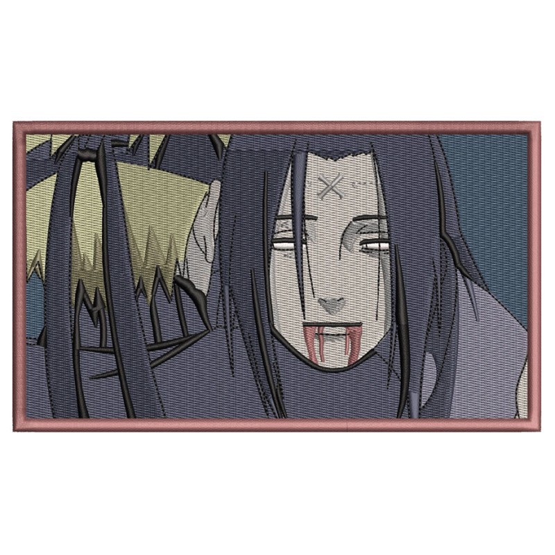 NEJI AND NARUTO Rectangle Embroidery Design 4 Sizes