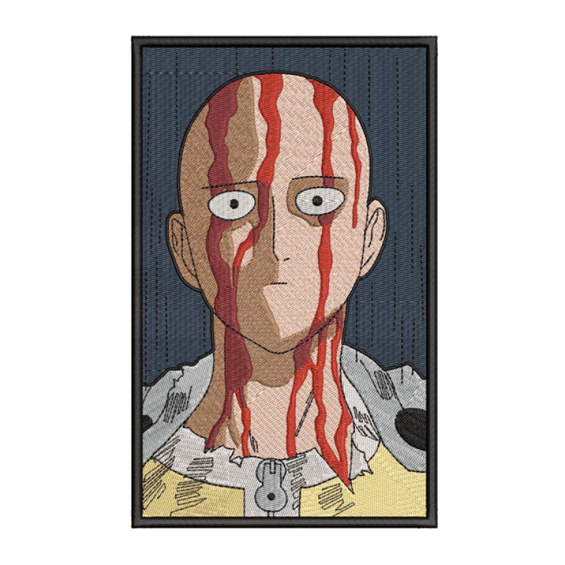 SERIOUS SAITAMA BLOOD Embroidery Design 4 Sizes