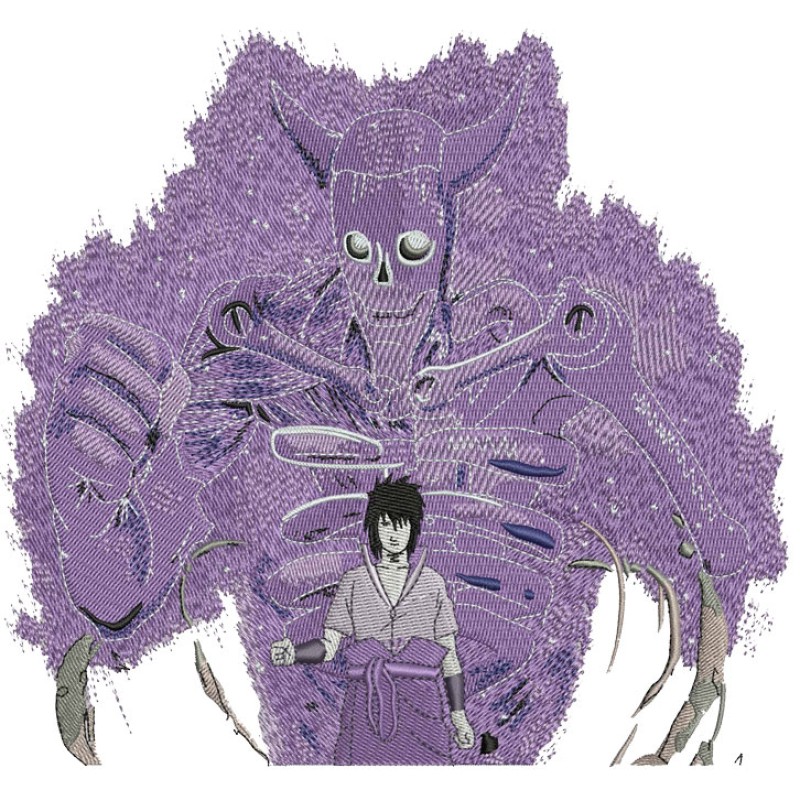 SASUKE Purple Monster Embroidery Design 4 Sizes