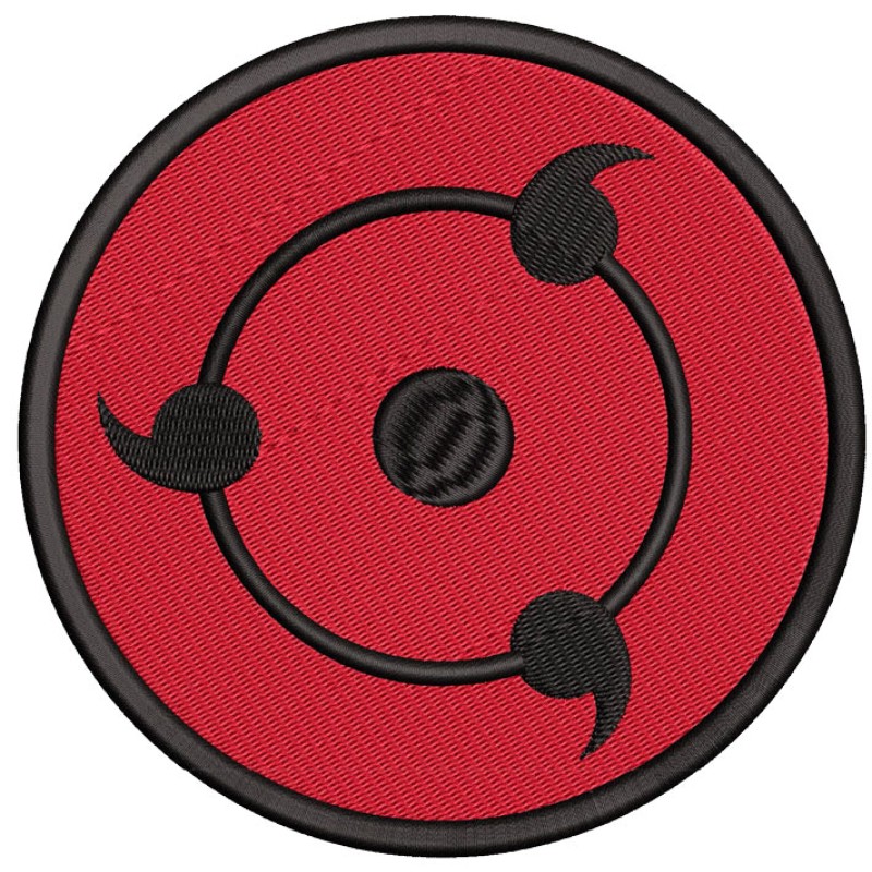 Sharingan Logo Embroidery Design 4 Sizes