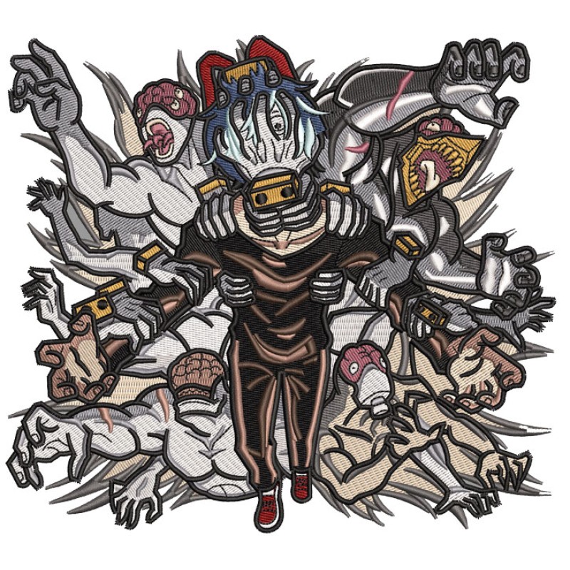 SHIGARAKI TOMURA Rectangle Embroidery Design 4 Sizes