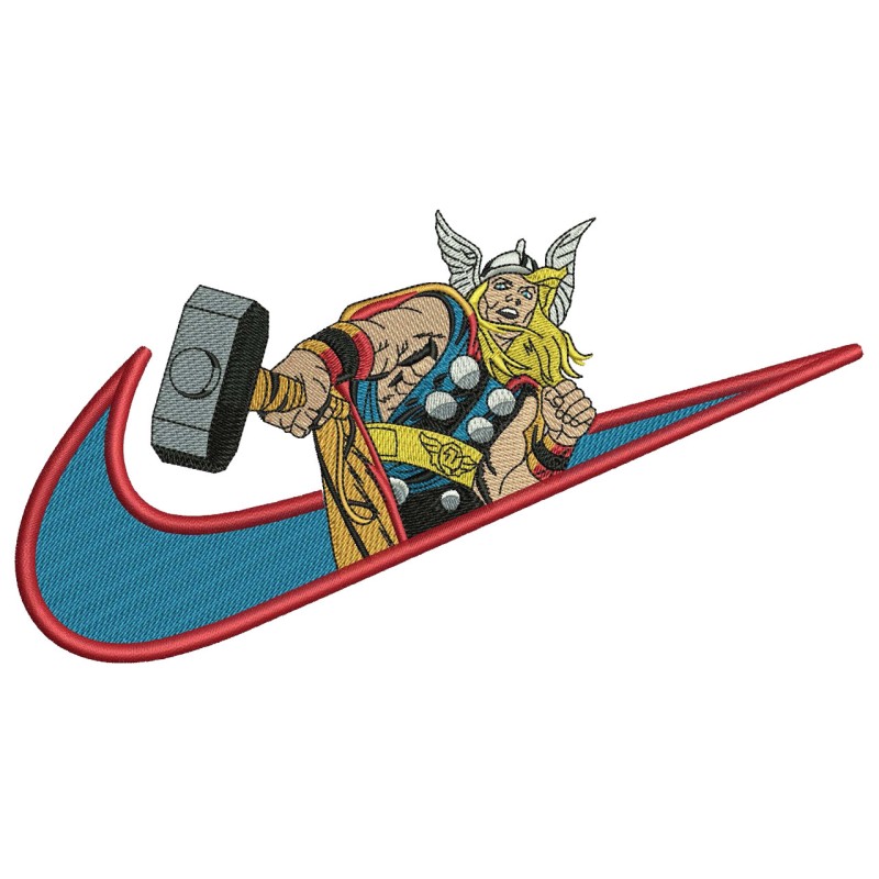 Swoosh x Thor Embroidery Design 4 Sizes