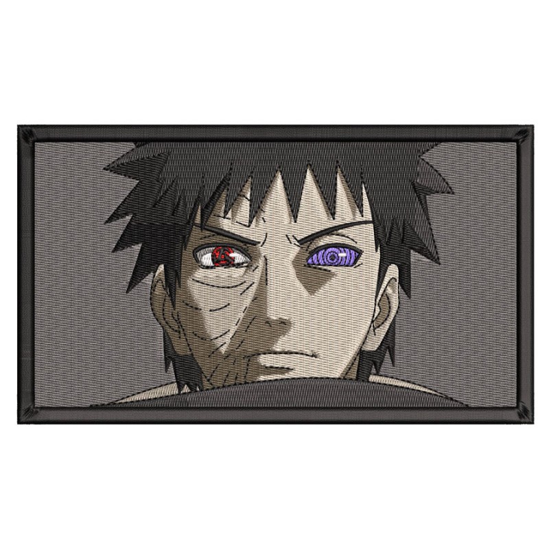 Obito Uchiha Rectangle Embroidery Design 4 Sizes