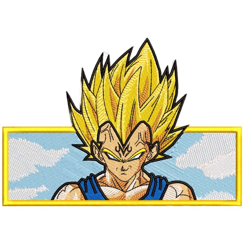 Vegeta Embroidery Design 3 Sizes