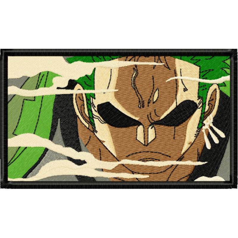 Zoro Wano Angry Embroidery Design 3 Sizes